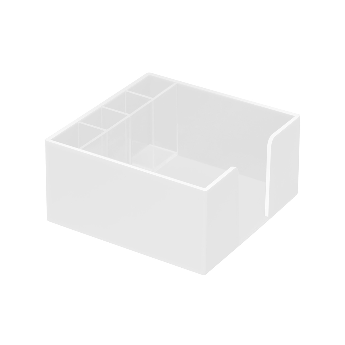 Zettelbox mit Köcher "Lambda" | weiß | 7004K-0