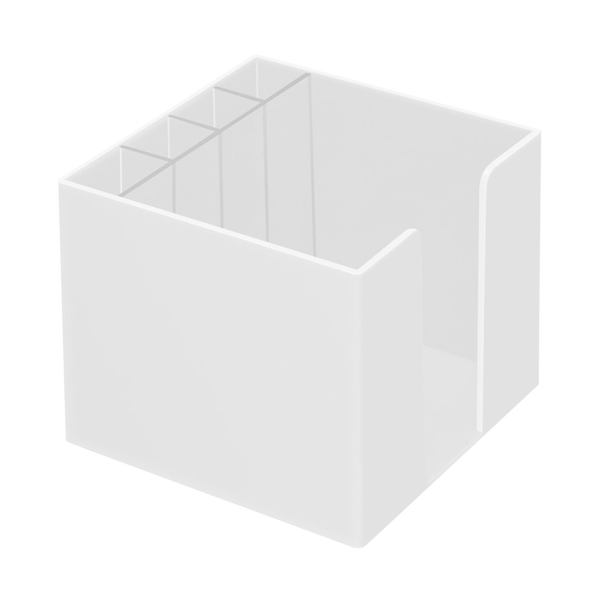 Zettelbox mit Köcher "Epsilon" | weiß | 7000K-0