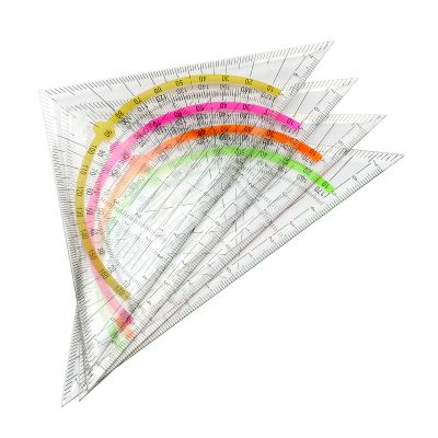 Geodreieck | transparent | rot | 7728-7-1